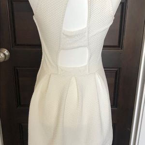 Xhilaration | Dresses | Creamwhite Waffle Pattern Dress With Lace ...